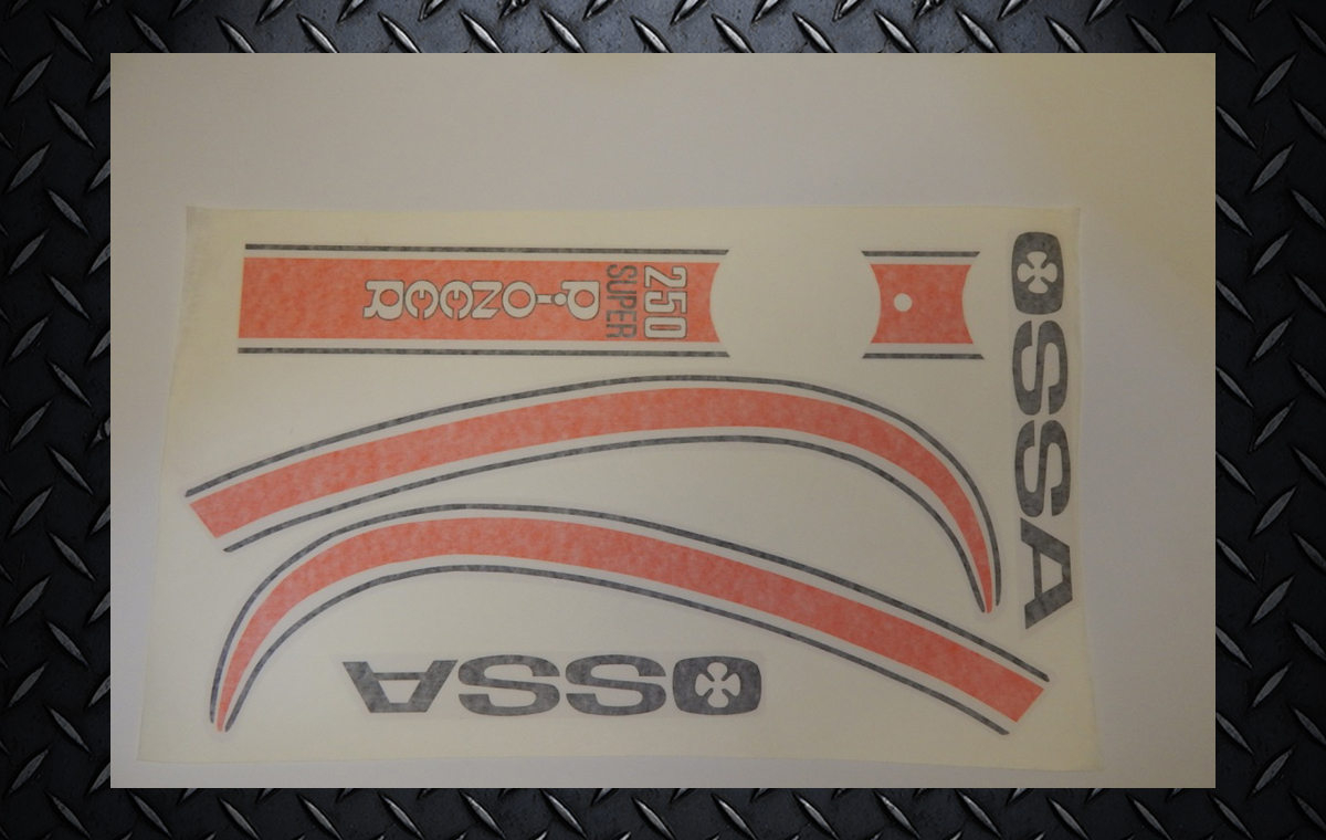 1974 – 1975 OSSA Super pioneer Decal set (laminated) – RTR-MOTO