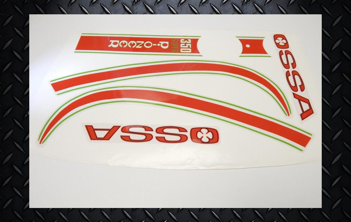 1976 – 1977 OSSA Super pioneer 350 decal set (laminated) – RTR-MOTO